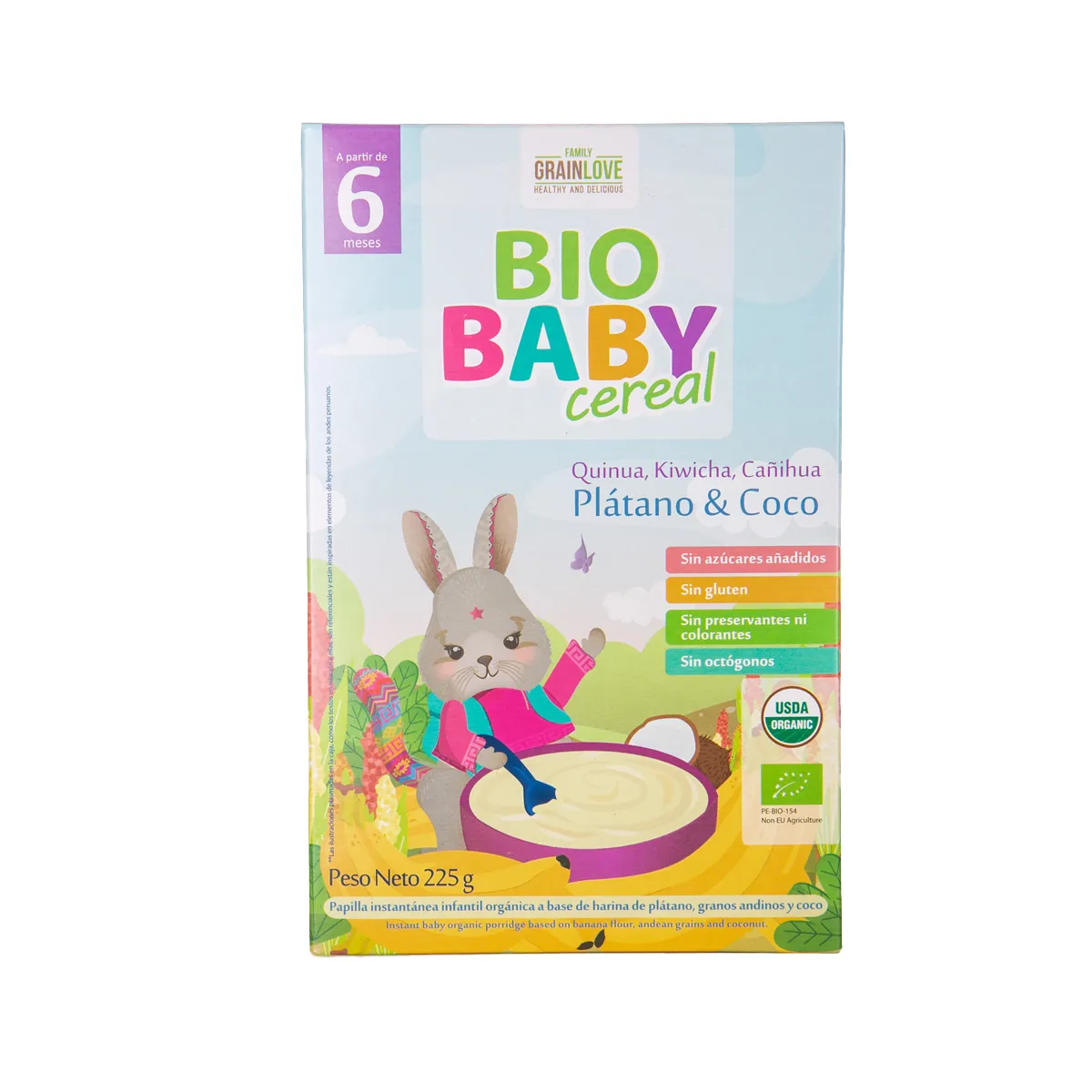 Bio Cereal Plátano y Coco 225gr Bio Baby - Nuna Orgánica